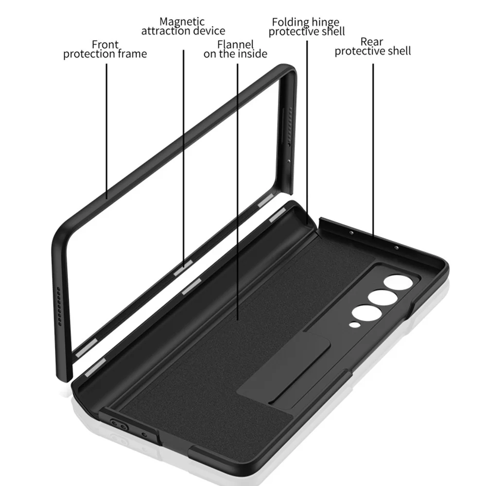 Hard Shell Case for Galaxy Z FOLD4 Magnetic Hinge Stand