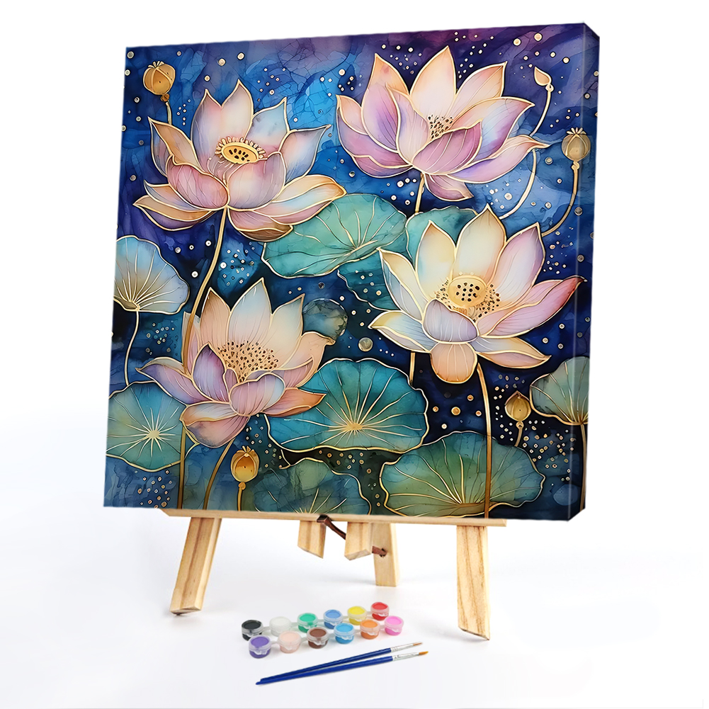 Lotus(40*40CM)-Painting By Numbers