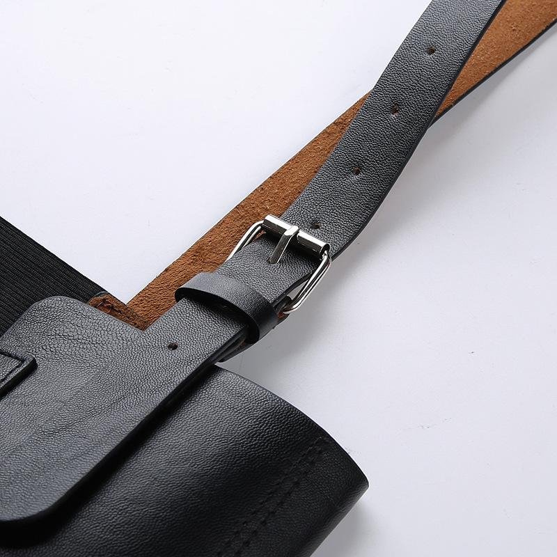 ADJUSTABLE WAIST LEATHER STRAP VEST