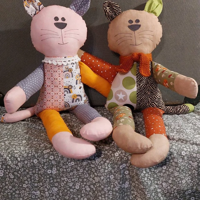 Harry & Miss Kitty Toy Sewing Templates - With Instructions