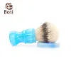 Boti Brush-Bule Resin Handle and Bulb Shape Leader Silvertip Badger ...