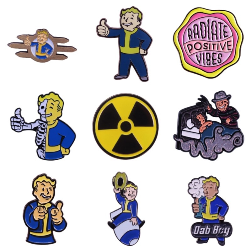 Fallout Shelter Fallout Enamel Pin Set Nuka Bottle Cap Radioactive ...