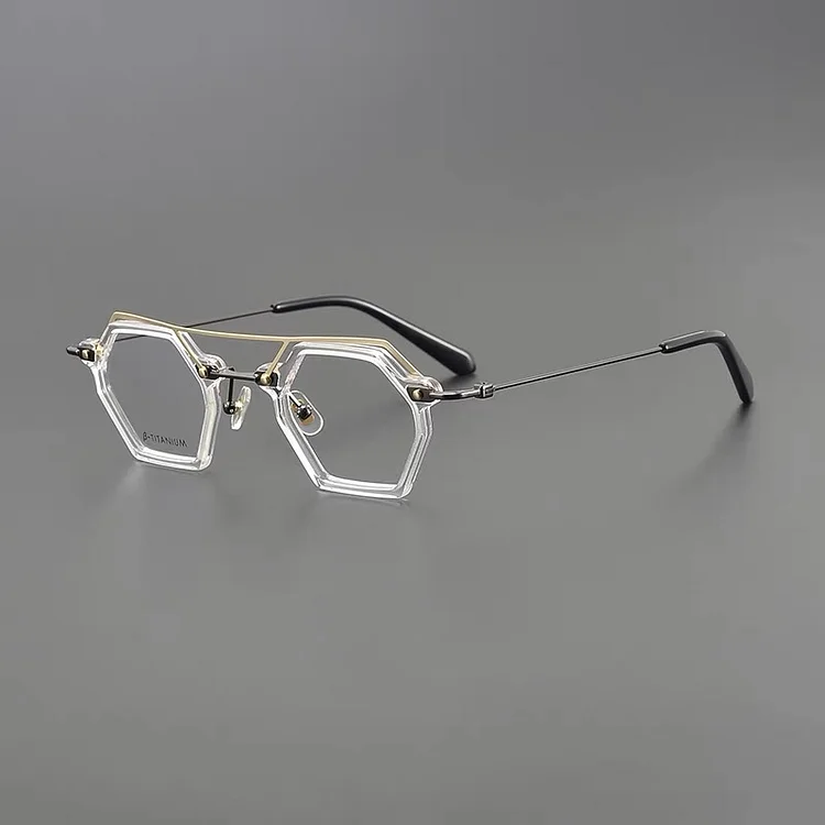 Retro titanium optical glasses frame ultra light acetate glasses frame ...