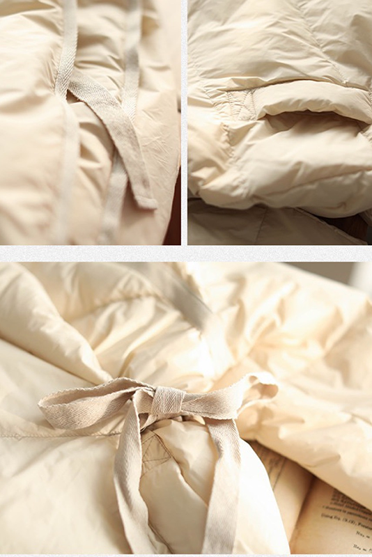 Winter Simple Slanted Breast Down Jacket Retro Bread Jacket Women