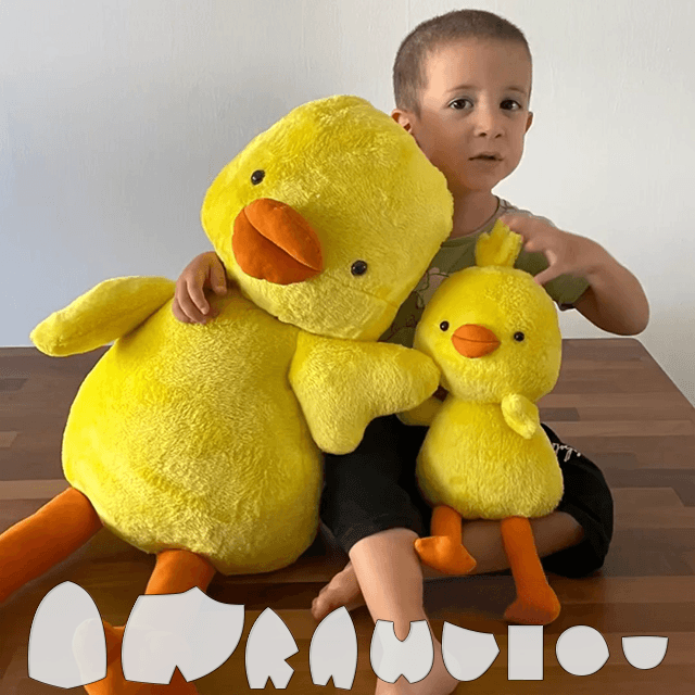 Hug Chicken Plush Toy Sewing Template (9 PCS) - With Instructions