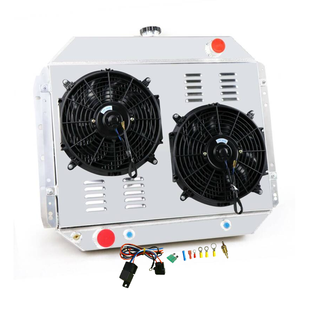 3 Row Radiator Shroud Fan For 1966-1979 Ford F150 F250 F350 Bronco Truck