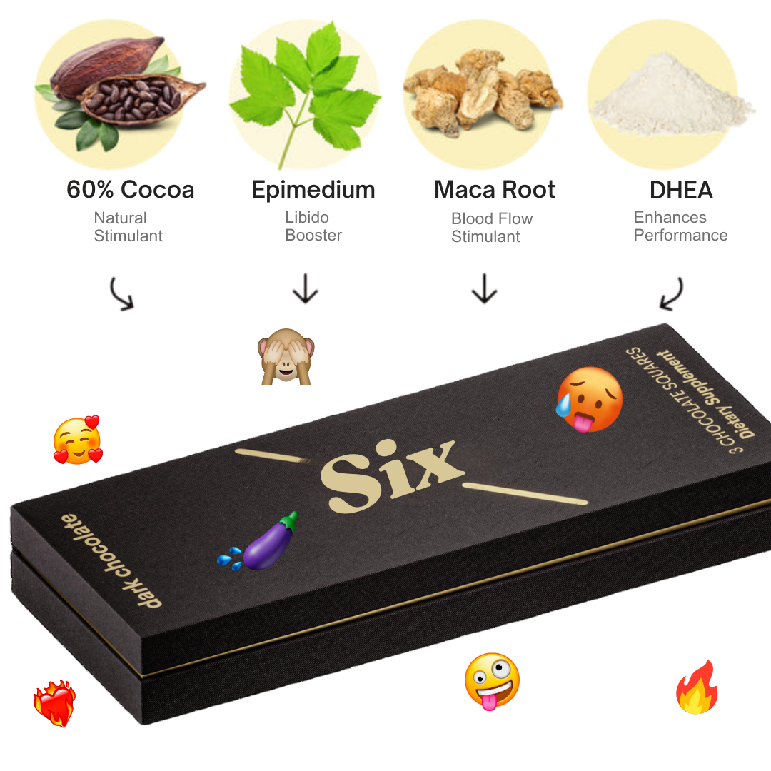 Six® Chocolate for Couples or Single Use - Boost Desire