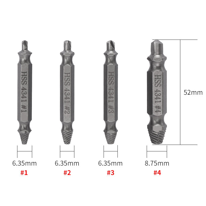 High Speed Steel Extractor Double Head Screw Slide Tooth Removal Tool