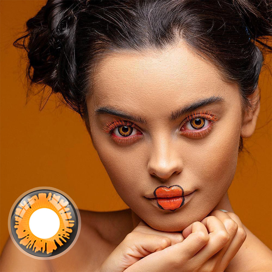 Sun Moon Yellow Yearly Cosplay Contacts