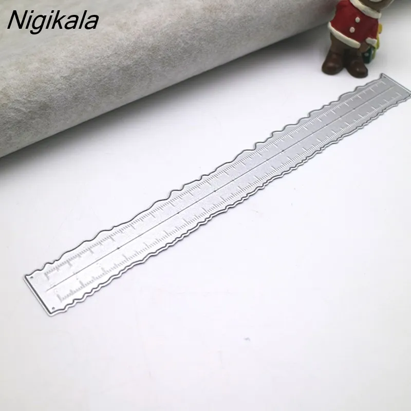 Nigikala Ruler Cutting Dies Frame Metal DIY Scrapbook Embossing Craft ...