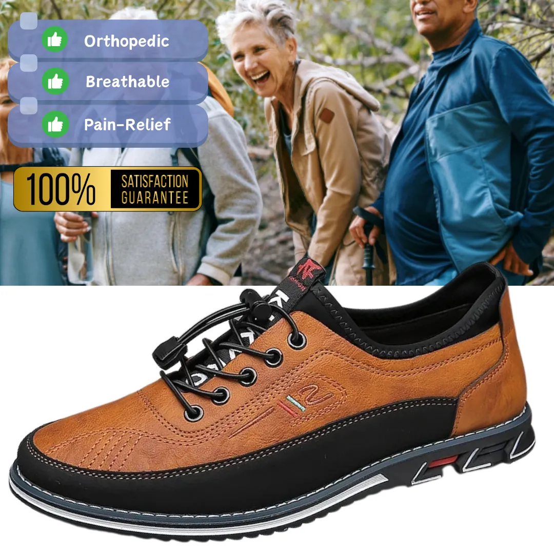 Men's Brown Casual Sneakers with Lace-Up Design ¨C Comfortable Non-Slip ...