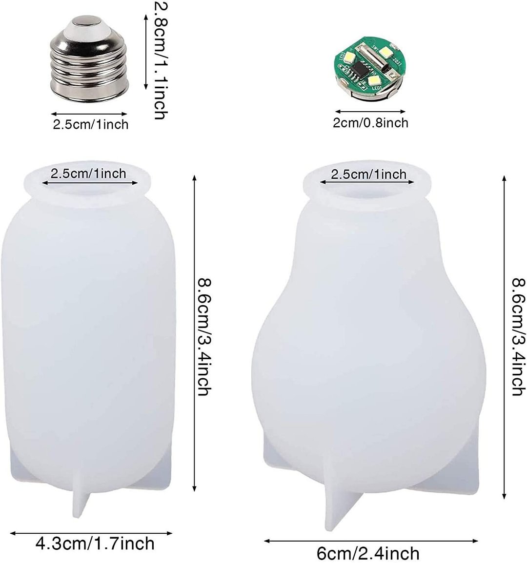 Light Bulb Resin Molds Silicone