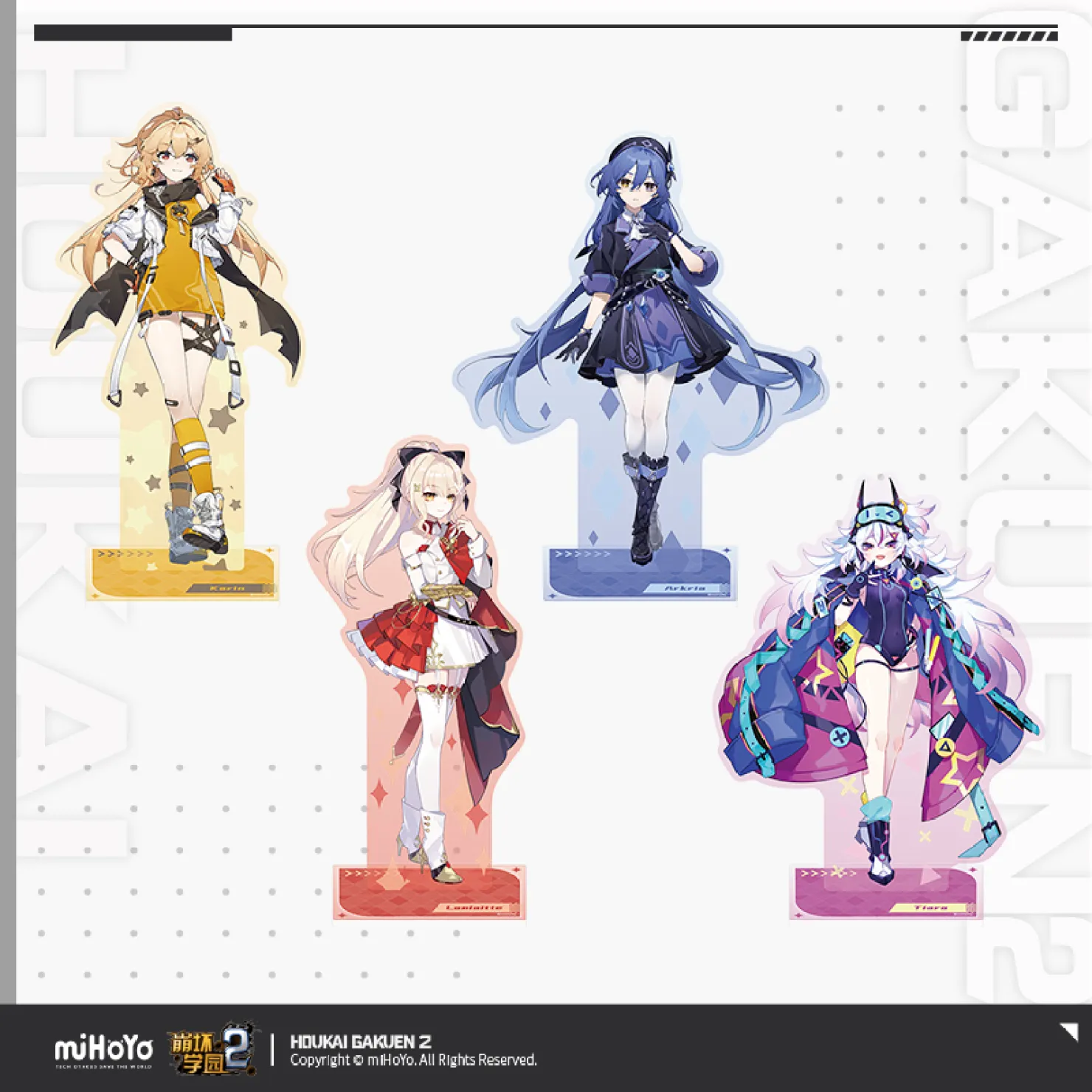 Official Honkai 2d Acrylic Stands