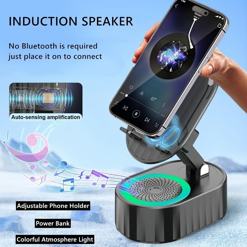 Upgraded Cell Phone Stand With Induction Speaker