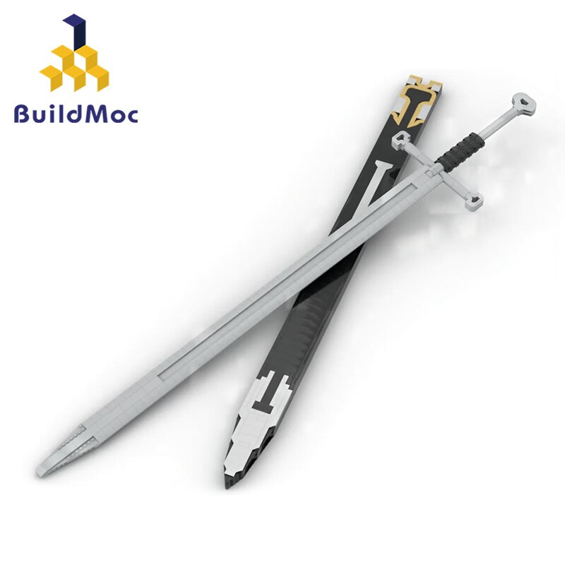 The Medieval Scabbard Cross Knight Armed Sword BuildMoc Legendary ...