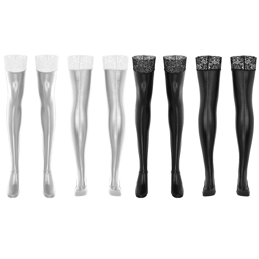 Billionm Womens Girls Sexy Stocking Lingerie Wet Look Clubwear Patent