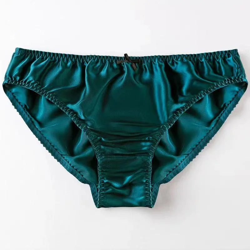 Men's Silk Simple Solid Color Panties