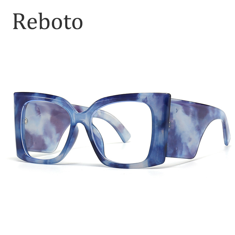 Thick Frame Colorful Square Women Glasses Oversized Clear Optical ...
