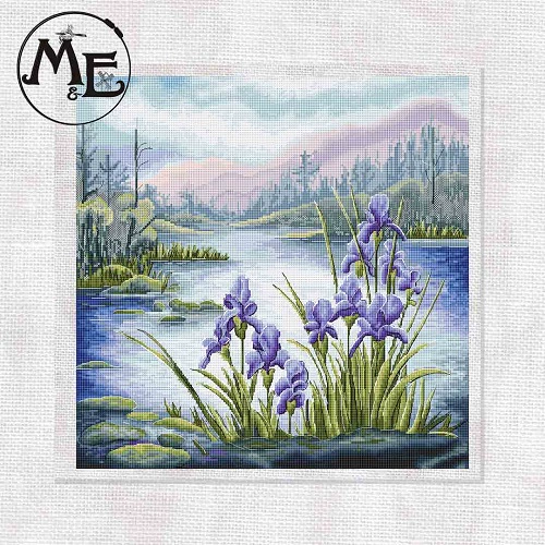 [PDF Manual]Cross Stitch Drawings PDF Redesign XSD SAGA Swamp Iris Flower