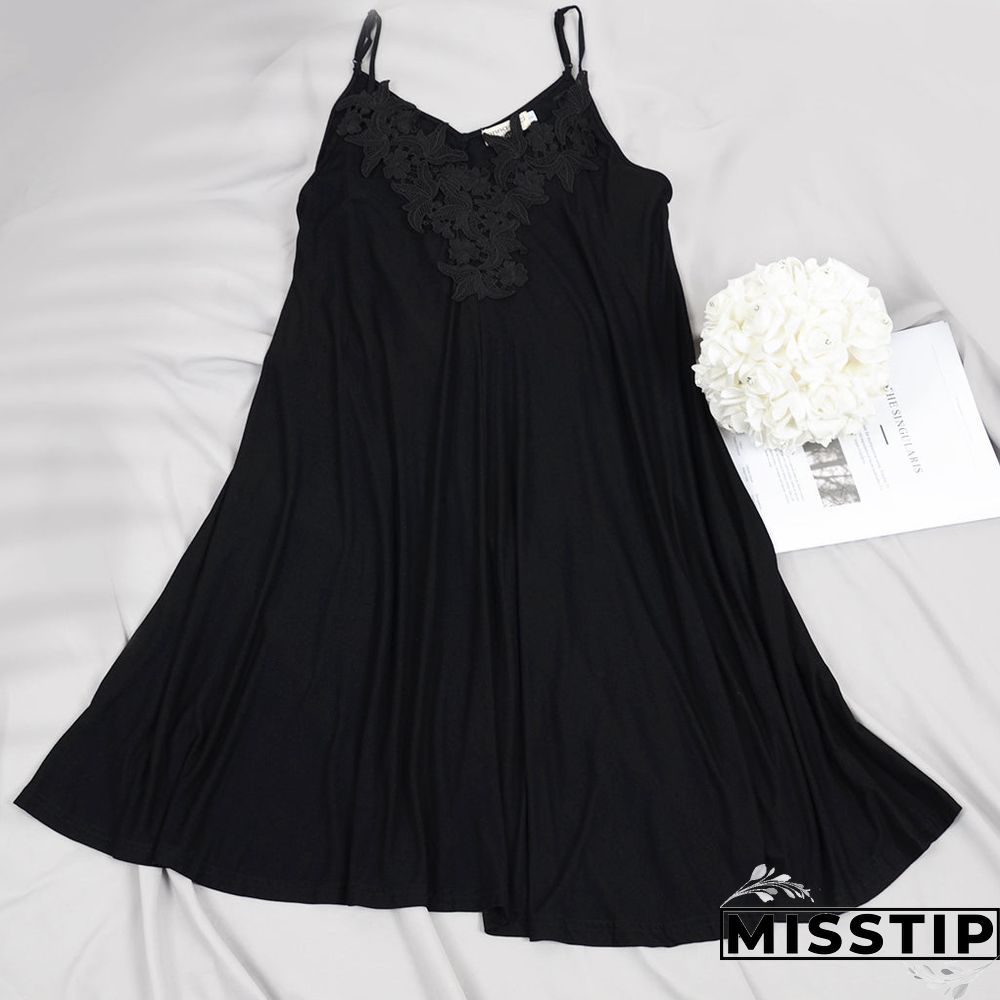 Adjustable Spaghetti Strap Flowy Under Dress - MissTip