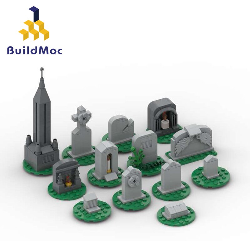 Halloween Tombstones BuildMoc Elf Advent Cemetery Gravestone Stone