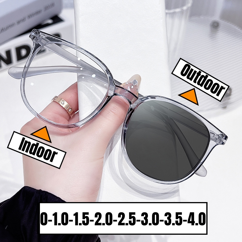 Stylish Color Changing Photochromic Sunglasses Men Women Oversized ...