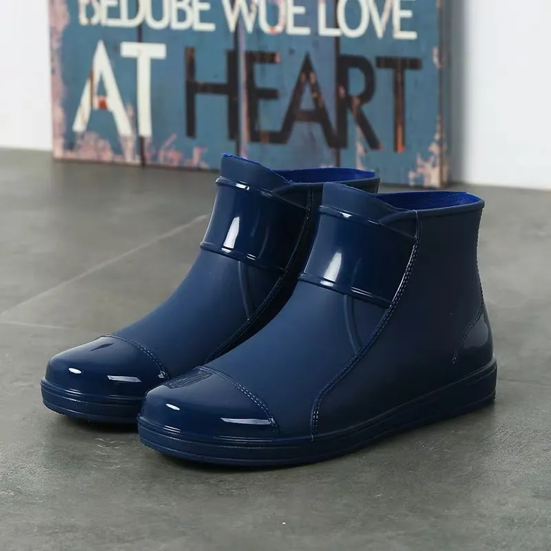 Yyvonne New Men's Rain Boots PVC Waterproof Rain Boots Anti Slip ...