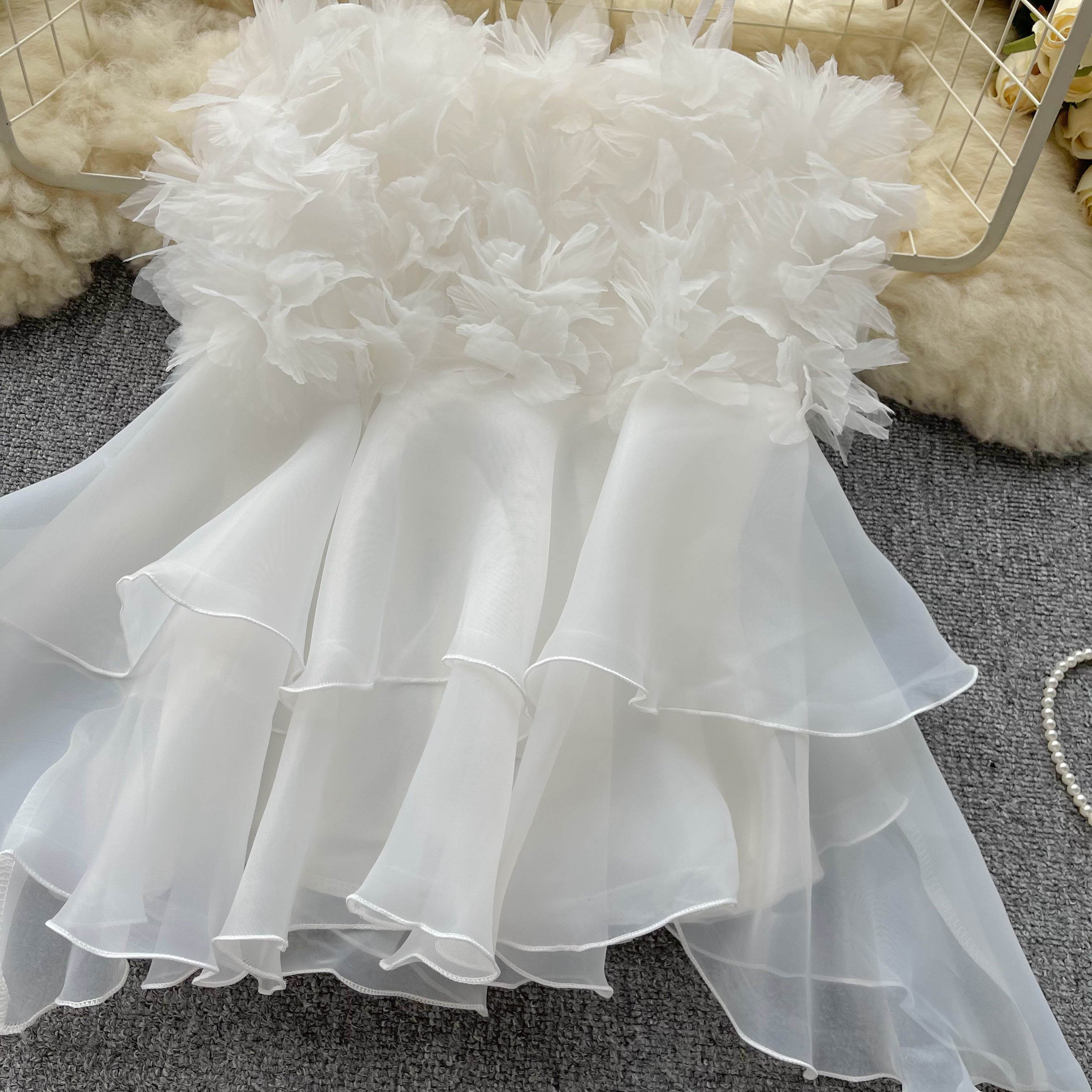Sweet 3D Flower Organza Top - Ladylim
