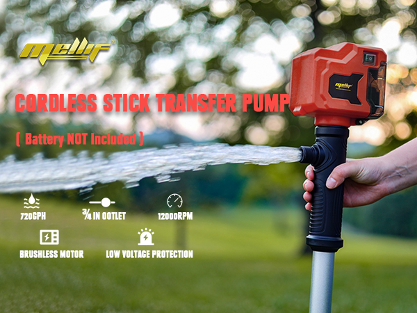 720GPH Cordless Stick Pump with Brushless Motor Red(Tool only)