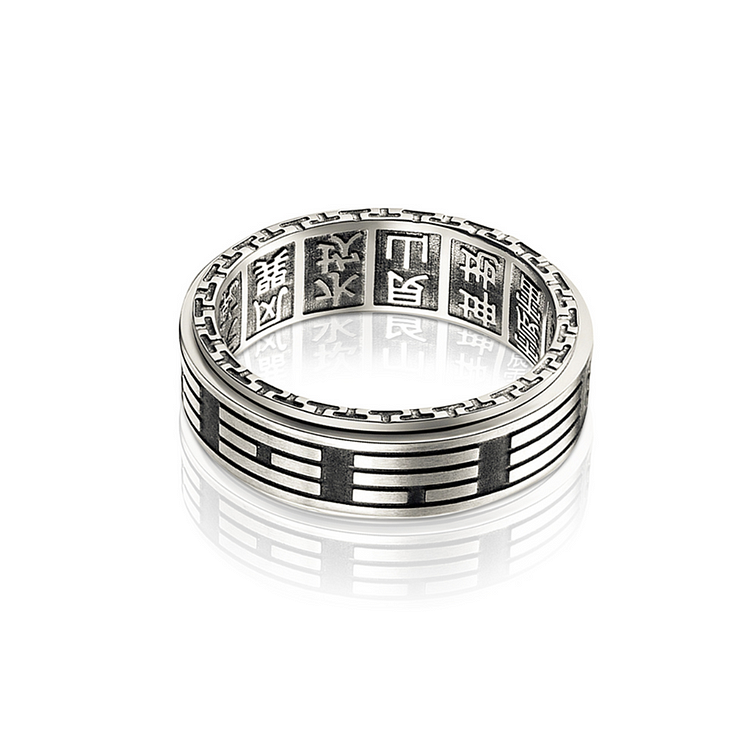 Yin Yang Titanium Spinner Ring