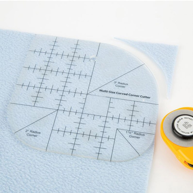Curved Corner Cutter Quilt Ruler-With Instructions