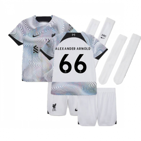FC Liverpool Trent Alexander-Arnold 66 Kids Away Shirt Mini Kit 2022/23