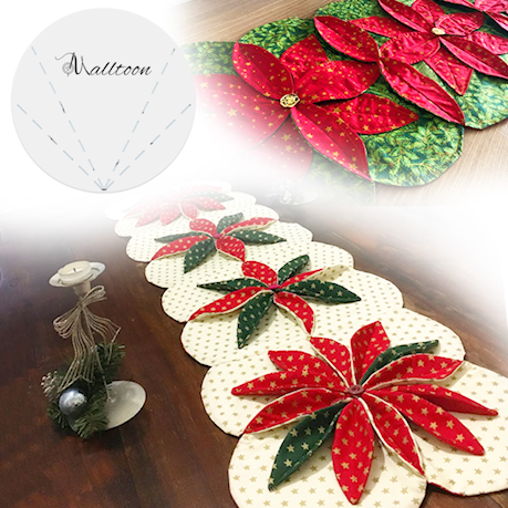 Beautiful DIY Fabric Folded Flower Placemat - Template + with Tutorial