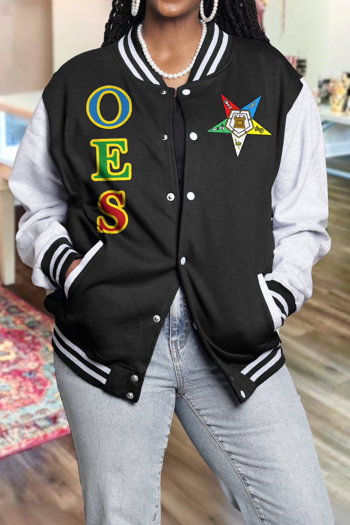 Women's jacket | Classic OES Print Contrast Jacket |dreambourney