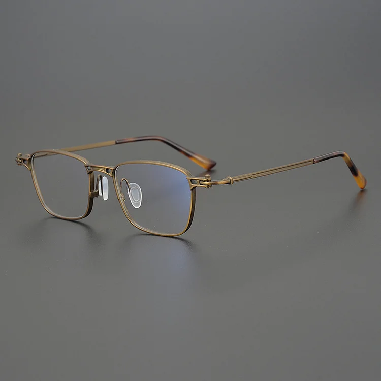 Vintage Titanium Eyeglasses Frame Men Square Myopia Prescription ...