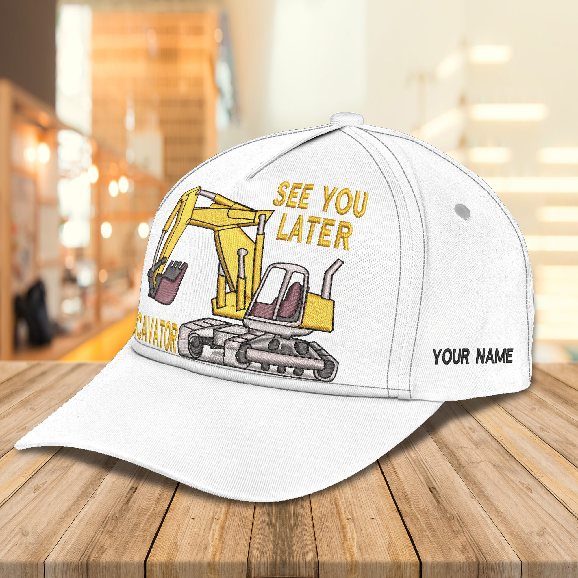See You Later Excavator Customized Embroidery Cap For Excavator Operator