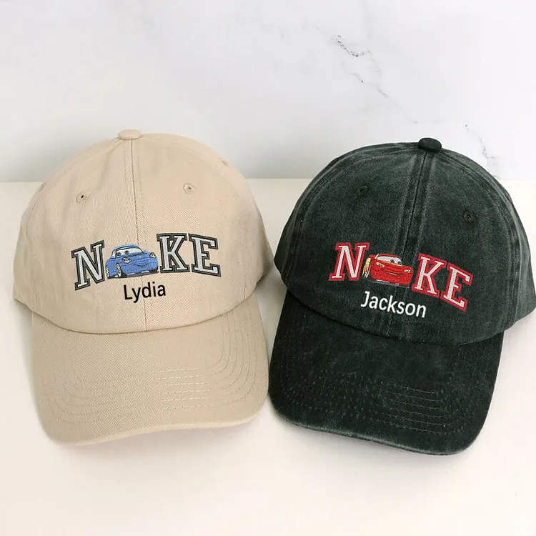 Custom Embroidered Cartoon The Couple Cars Hat
