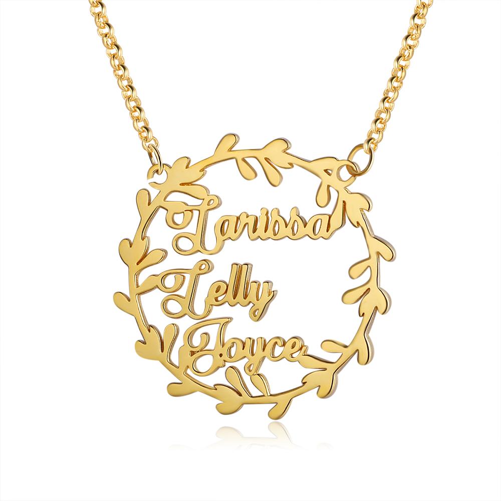 3 Names Christmas Name Necklace 3 Names Christmas Name Necklace