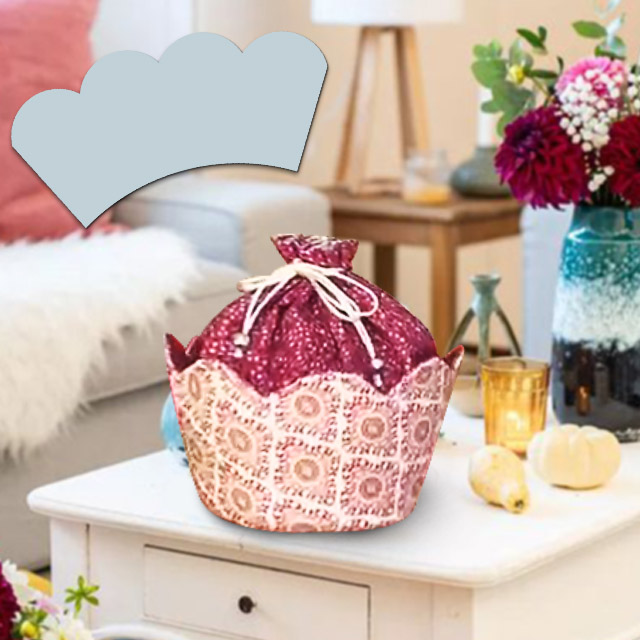 Cupcake Bucket Bag Template - Tutorial included