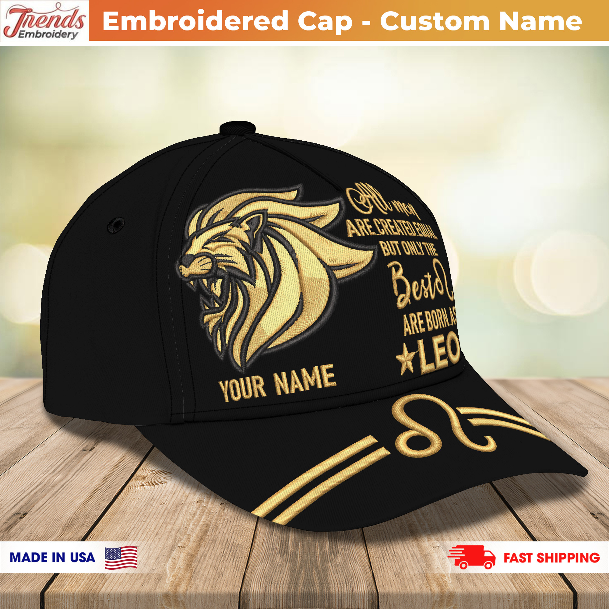 Customized Embroidery Cap All Men Are Created Equal But Only The Best ...