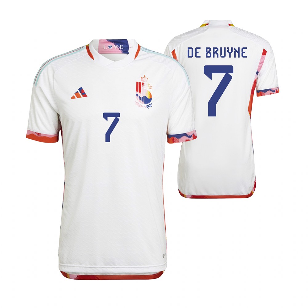Maillot Belgique Kevin De Bruyne 7 Extérieur Coupe du monde 2022