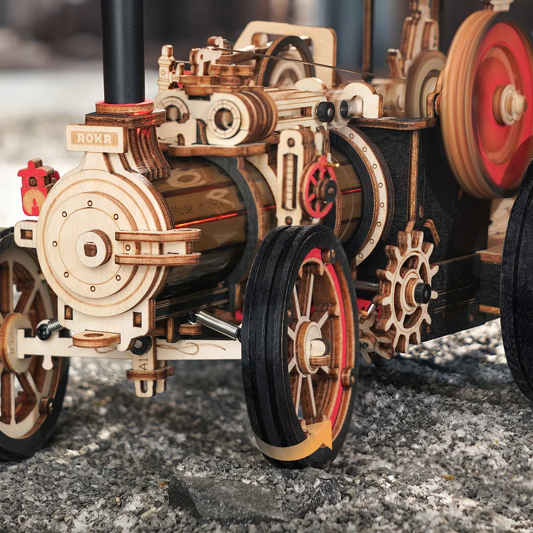 ROKR Steam Engine Mechanical 3D Wooden Puzzle AMKA1 | ROKR
