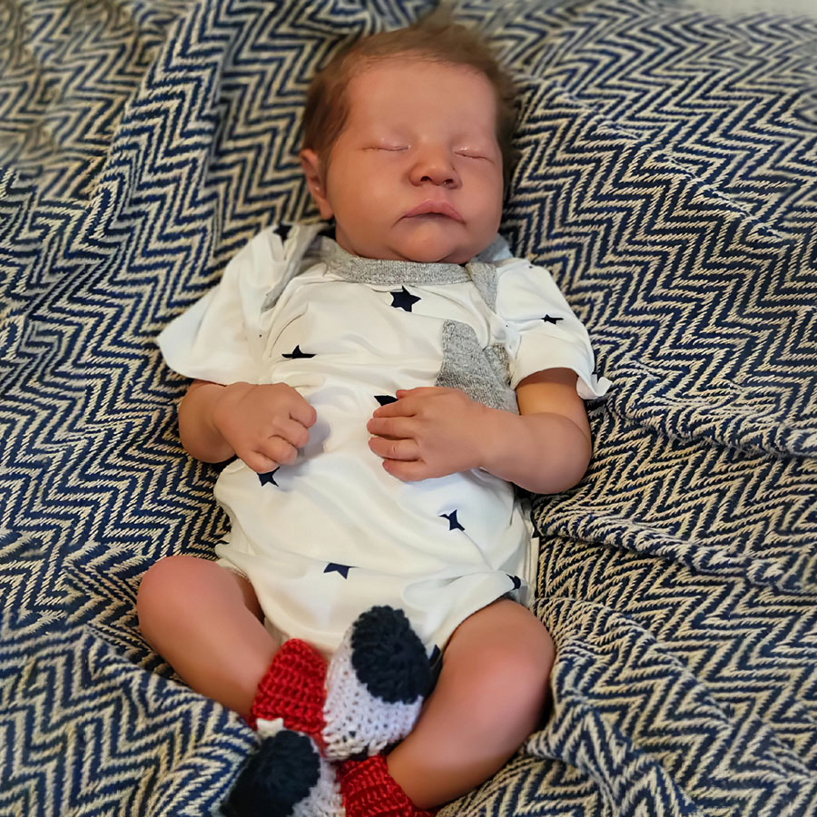 Newborn Reborn Doll Boy 12 inches Real Looking Sleeping Silicone Baby ...