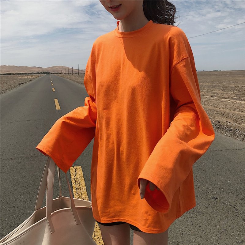 BASIC COLORED LONG SLEEVE T-SHIRT