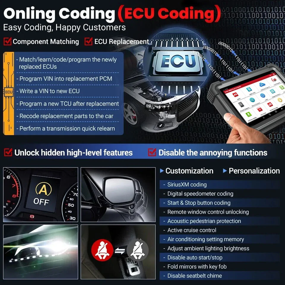 Launch X431 V+ 5.0 PRO3S Bidirectional OBD2 Diagnostic Scanner Key Coding