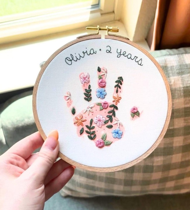 Handprint Keepsake Embroidery kit