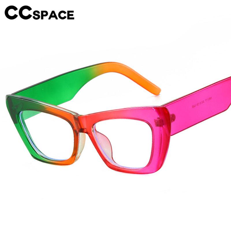 56897 Colorful Splicing Optical Spectacle Frame Lady Cat Eye Clear ...