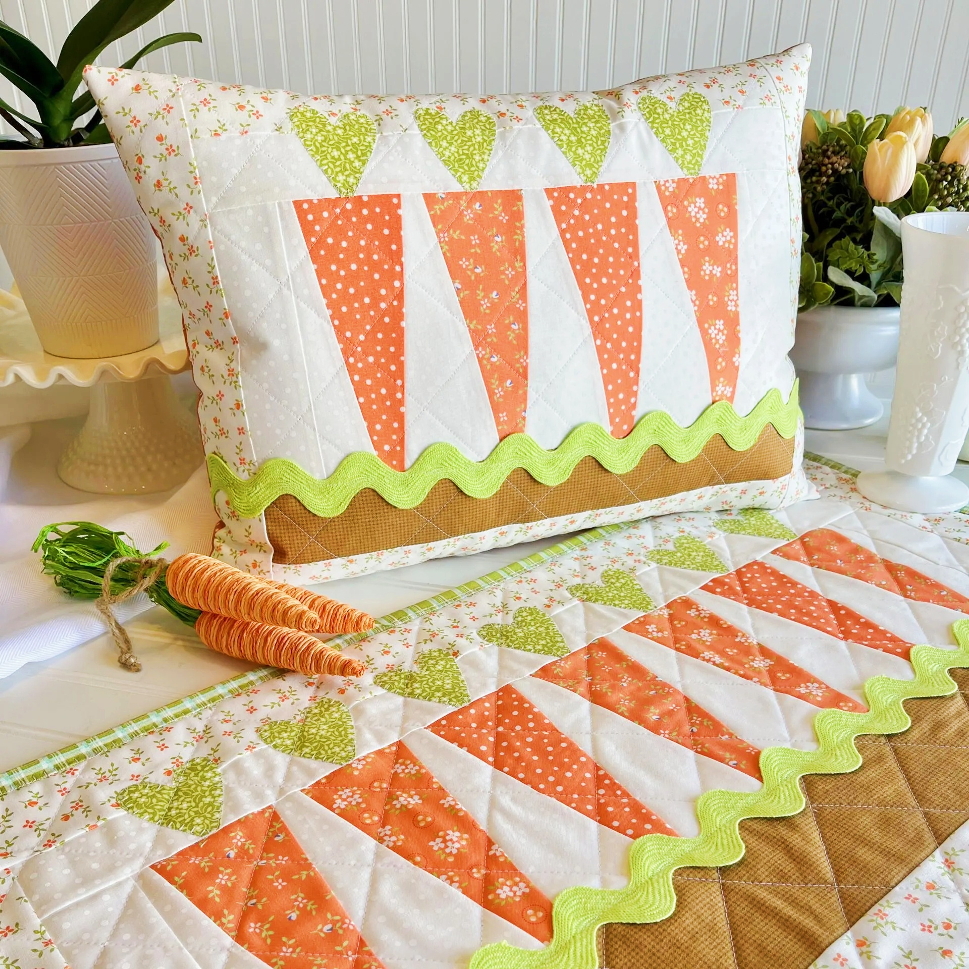 Carrot Garden Sewing Template - With FREE Carrot Patch Table Runner ...