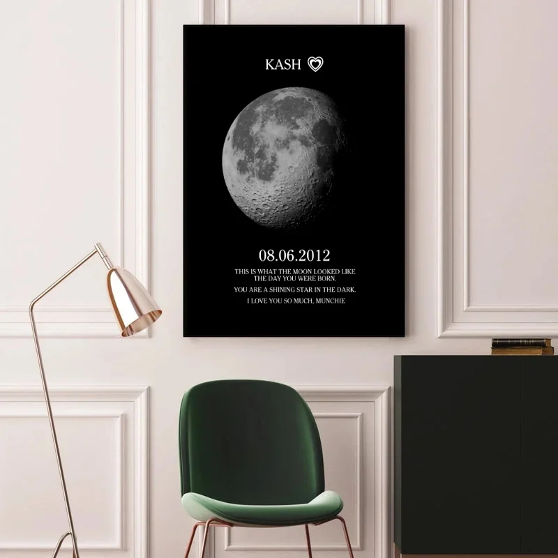 Custom Art Real Moon Phase