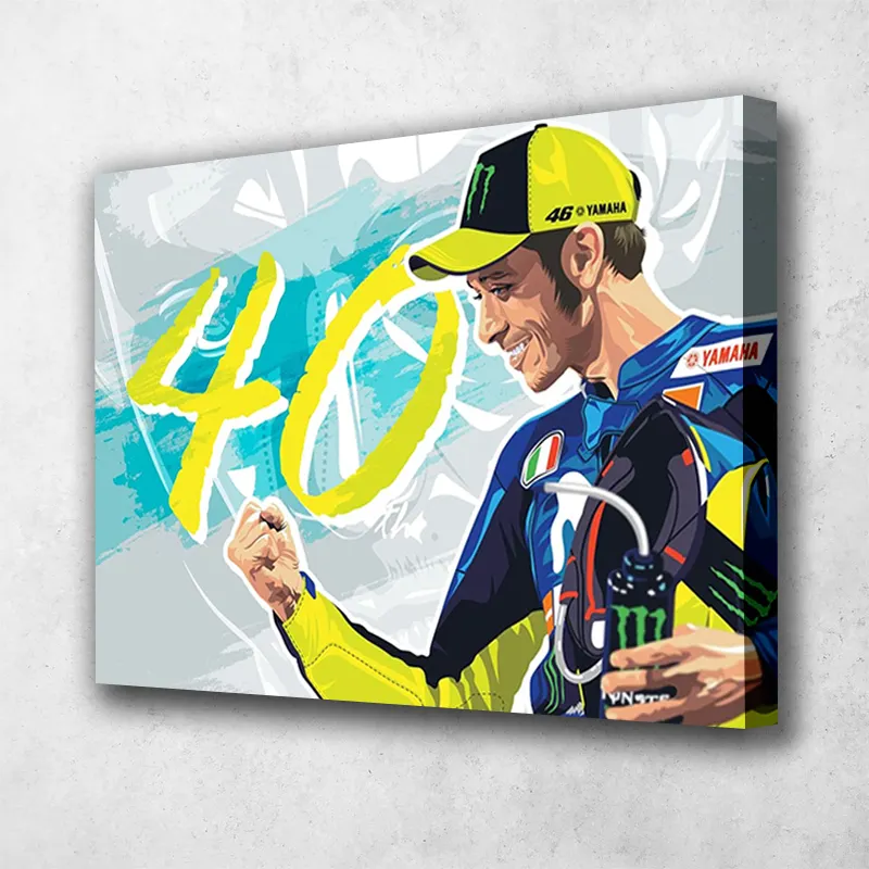 Valentino Rossi-13 Canvas Wall Art